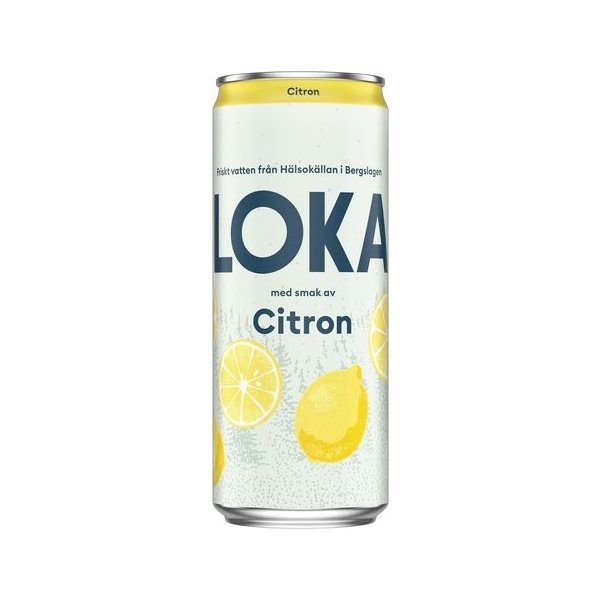 Loka Citron kolsyrat vatten | Burk | 33 cl - | Lomax.se