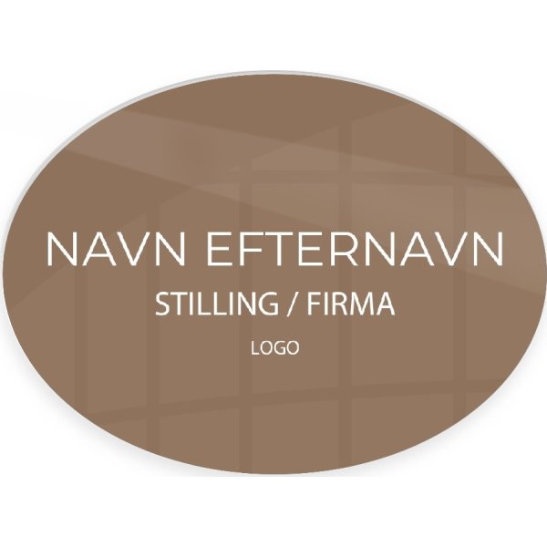 Namnskylt | Eget tryck | 7x5 cm | Brun - | Lomax.se
