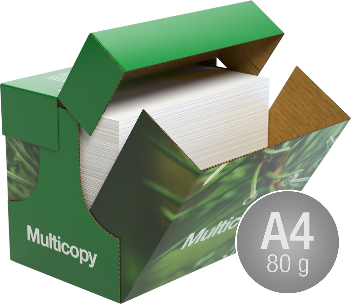 MultiCopy Kopieringspapper A4 / 80 g / 2500 st ark - | Lomax.se