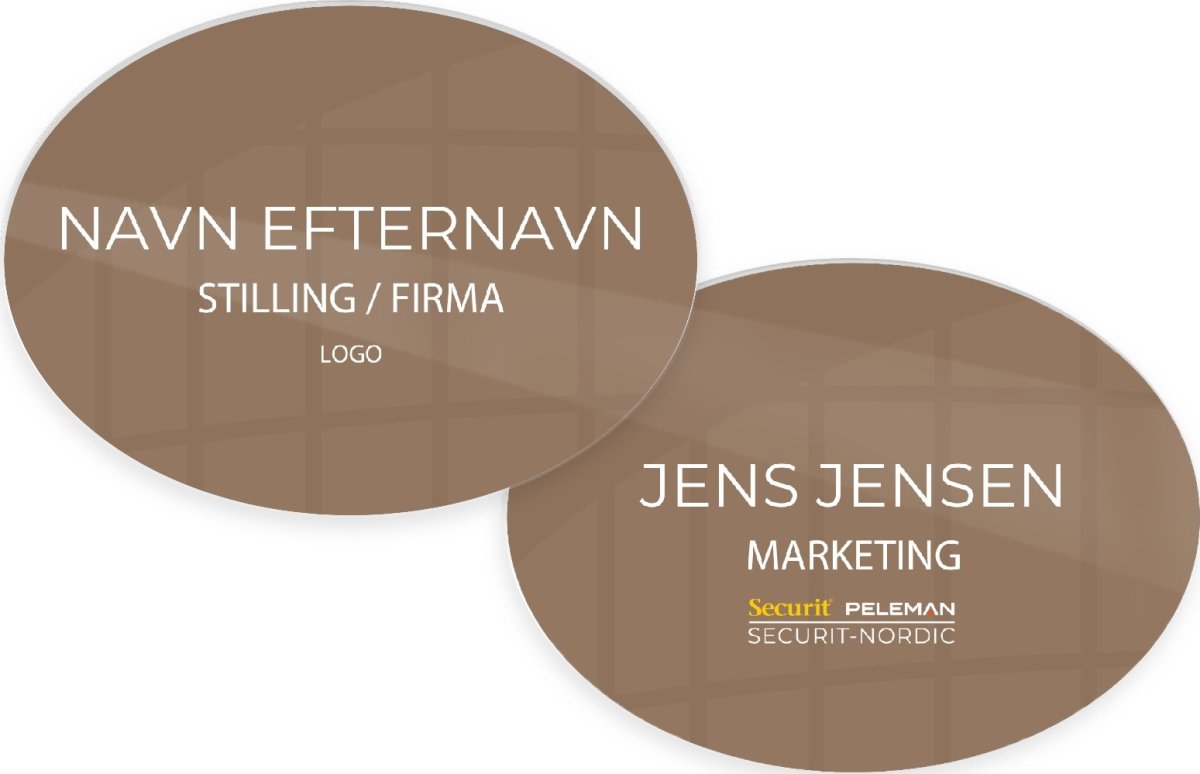 Namnskylt | Eget tryck | 7x5 cm | Brun - | Lomax.se